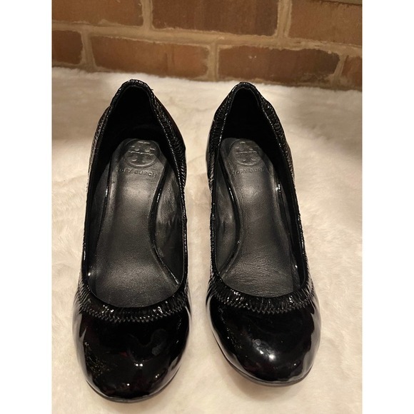Tory Burch | Shoes | Tory Burch Eddie Ballet Wedges Patent Leather Size ...